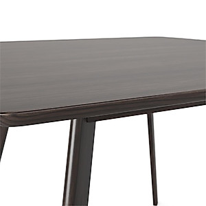 Flats & Castles Wesley Mid-Century Modern Square Dining Table 36" (Charcoal Walnut)