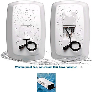 OSD Audio 6.5" Wireless Bluetooth Outdoor Patio Speaker Architectural Stereo Pair Black BTP650 Long Range