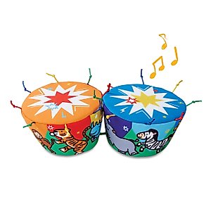 Melissa & Doug K's Kids Bongo Drums Soft Musical Instrument, Multicolor, 1 EA