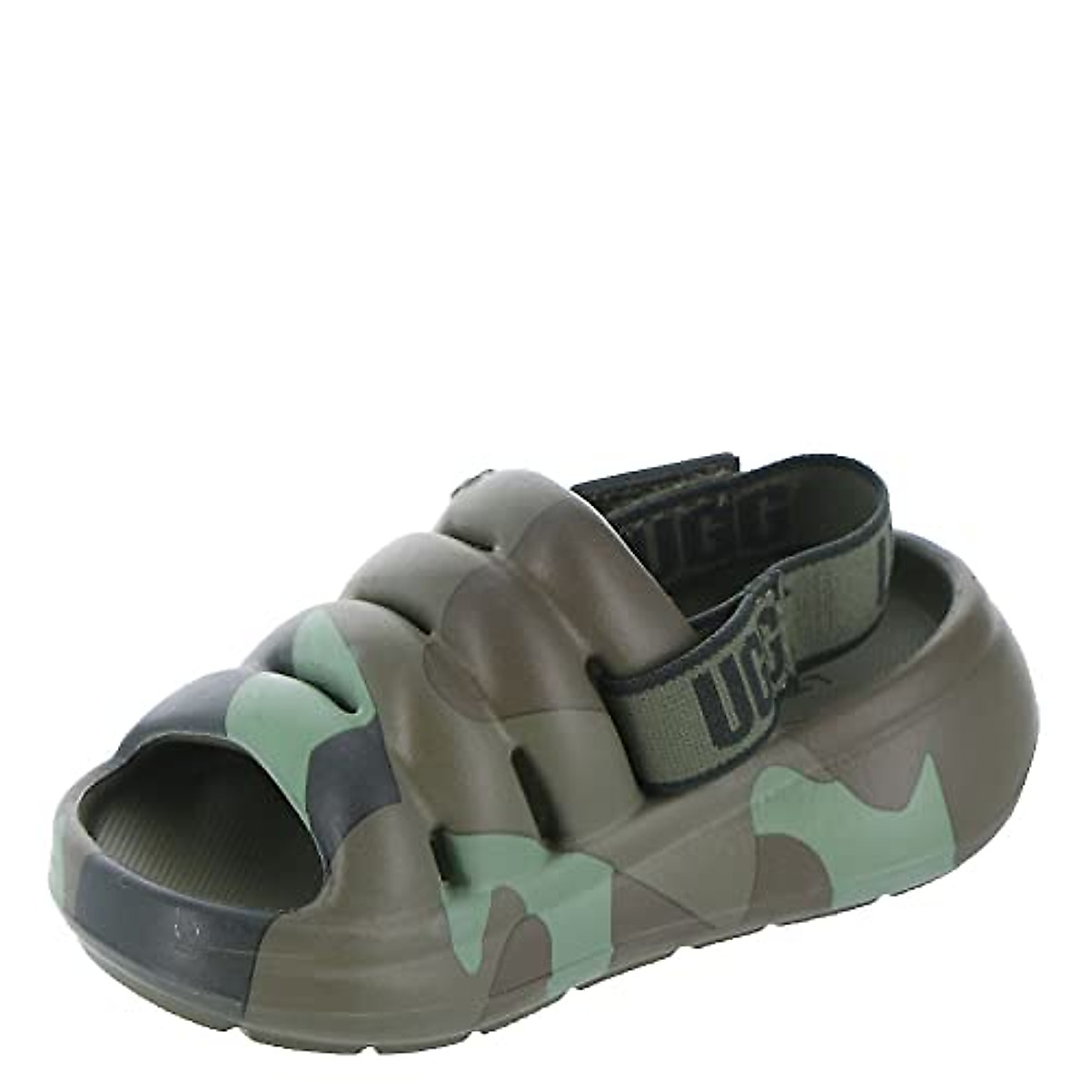 UGG Unisex-Child Sport Yeah Camopop Sandal, Moss-green, 12 Little Kid