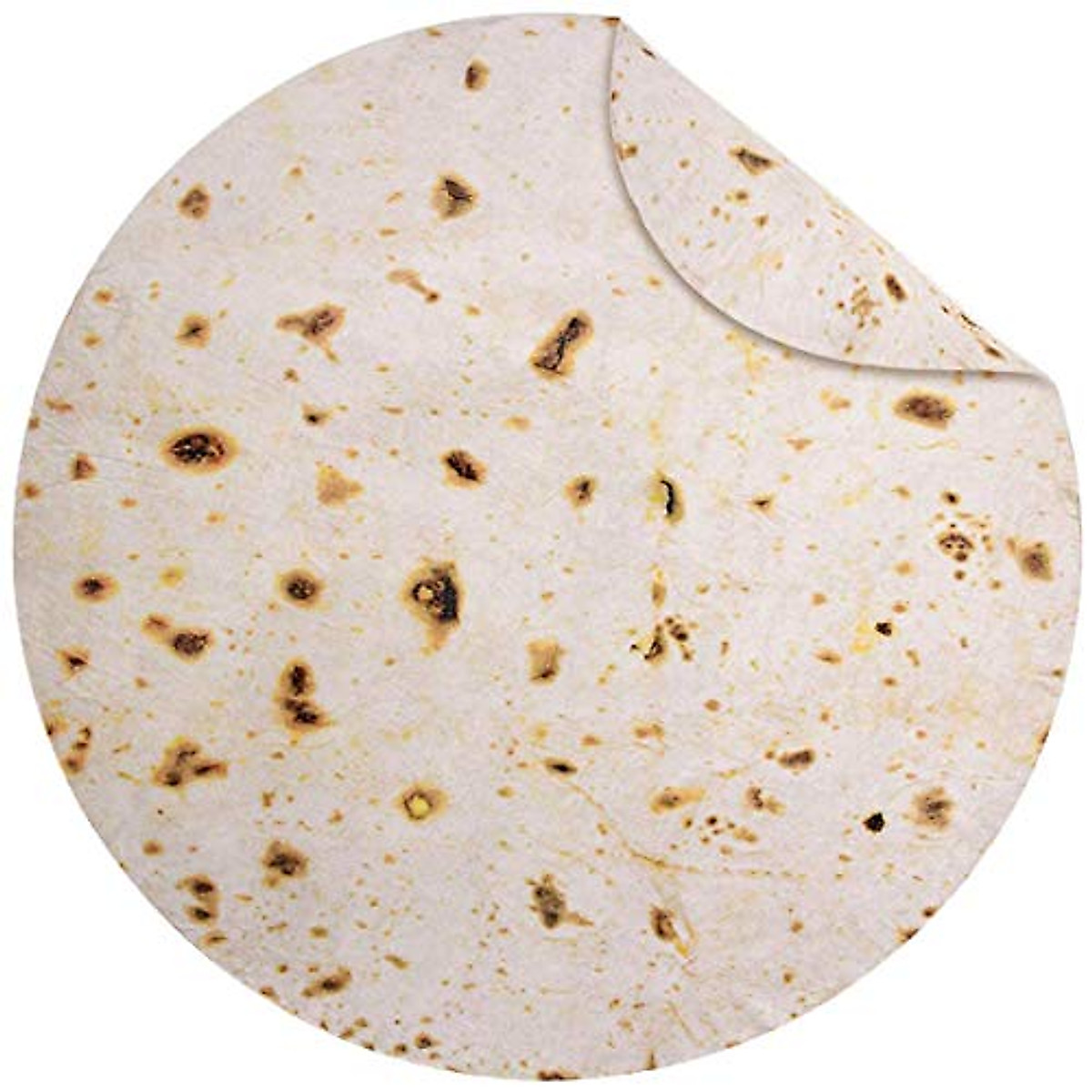 Jorbest Burritos Tortilla Wrap Blanket for Adults and Kids, Double Sided Funny Food Blanket, Novelty Funny Gifts for Women Men Teens, 285 GSM Soft Flannel Taco Blanket, 60 inches Yellow