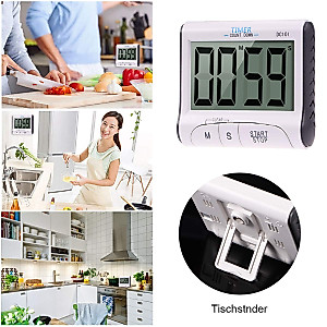 Vosarea DC101 Digital Kitchen Cooking Timer Count Down Up Clock Loud Alarm with Large LCD Display Screen with Battery