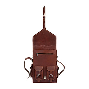 Shy Shy Let’s Touch The Sky 18" leather backpack Laptop Messenger Lightweight School Bag Rucksack Sling Men (13" (W) x 18" (H))