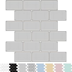 URCOLOR 10-Sheet Subway Tile Peel and Stick Backsplash for Kitchen,12"x12" Self Adhesive Wall Tiles Sticker on Back Splashes for Bathroom Gray