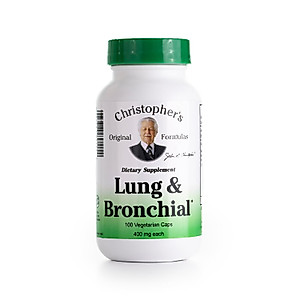 Dr. Christopher's Unisex Lung & Bronchial Formula Vegetarian Capsules 100 Count 400 mg Each