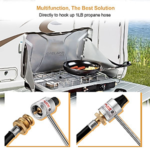 GASLAND Gas Stove Regulator, Replacement Parts for Coleman Portable Propane Stoves with Gas Pressure Issues, Camping Stove Connector Fitting for 1 LB Propane Fuel Cylinder