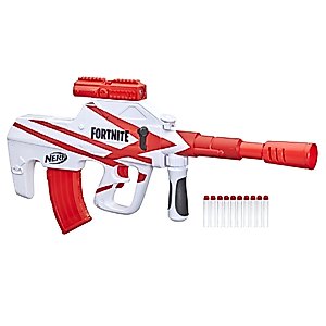 Nerf Fortnite B-AR Motorized Dart Blaster - Fortnite Converge Wrap, Motorized 10-Dart Blasting, 10-Dart Clip, 10 Official Elite Darts (Frustration-Free Packaging)