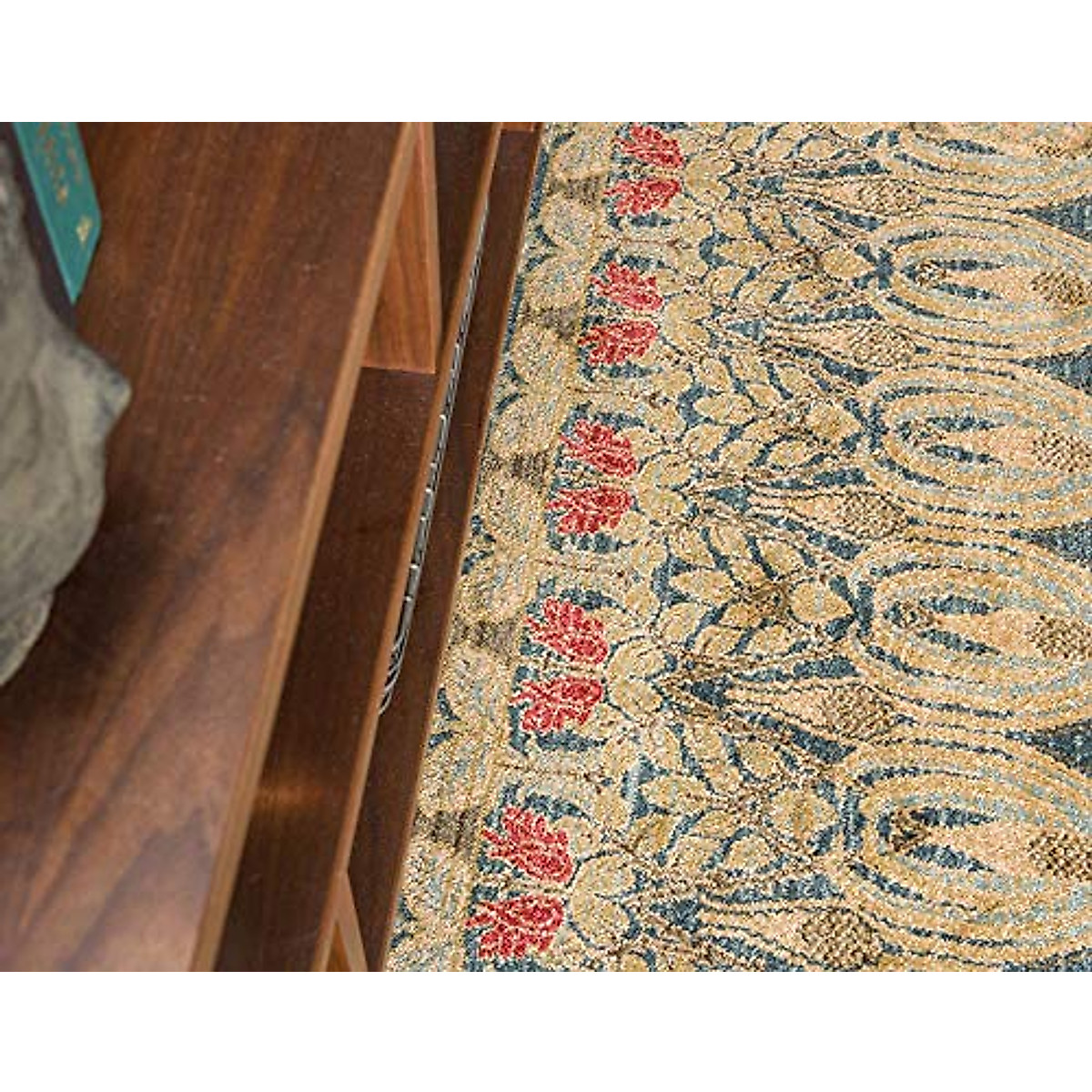 Unique Loom Edinburgh Collection Area Rug - Canmore (10'x 13' 1" Rectangle, Navy Blue/ Tan)