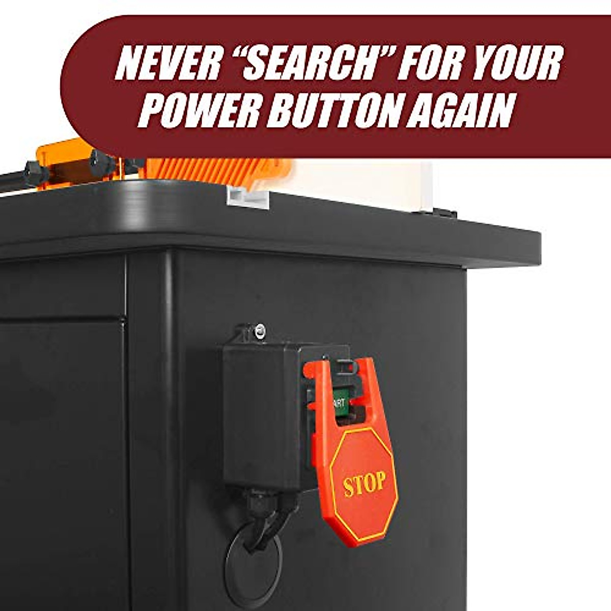 Fulton 110V Single Phase On/Off Switch with Large Stop Sign Paddle for Easy Visibility and Contact for Quick Power Downs Ideal for Router Tables Table Saws and Other Small Machinery