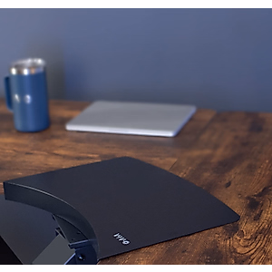 VIVO 17 inch Curved Corner Desk Connector, Corner Desk Sleeve, Platform for Mounting Under-Desk Keyboard Trays on L-Shaped Workstations, Black, DESK-AC07U