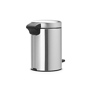 Brabantia Bathroom Pedal Bin 3 L, 0.8 Gal, Matt Steel