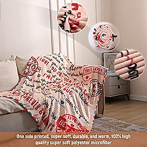 DANUBEE Gifts for Mom Blanket, Mothers Day I Love You Mom Gifts from Daughter or Son for Mother, Mom Birthday Gifts Unique, Best Mom Ever Gifts, Happy Birthday Mum Gift Ideas, Throw Blanket 50" x 60"