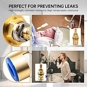 2 Pack Faucet Cartridges Replacement Compatible With K-GP77005-RP K-GP77006-RP, Kohler Parts Replacement Shower Faucet Stem Ceramic Valve Fit for Kitchen Bathroom