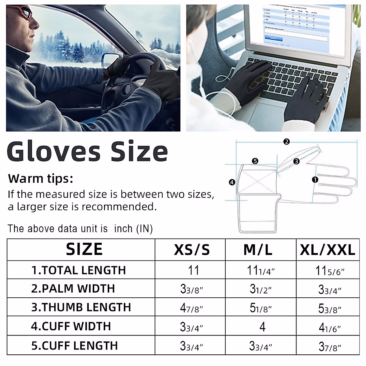 MOUNT TEC Light Weight Stretch Heating Glove Liners Heated Gloves for Men & Women Hand Warmer for Winter Sports Dog Walking Biking Riding Skiing Cycling Hunting Snowboarding (Black, M/L)