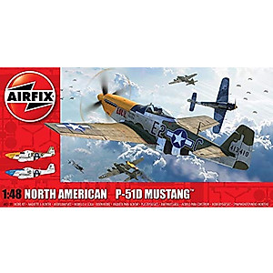 Airfix A05138 North American P51-D Mustang (Filletless Tails), Assorted