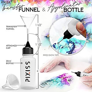 Alcohol Blending Solution for Ink - Large 4oz Ink Blending Solution - Works with All Alcohol Inks - with Applicator Tip, Applicator Bottle and Funnel