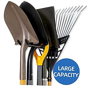 POPETPOP Garden Tool Rack Mop Rack Tool Holder Wall Mount Wall Eater Hanger Garage Wall Organizer Ladder Hooks Broom Hanger Garden Power Tool Hooks Wall Grass Trimmer Organizer
