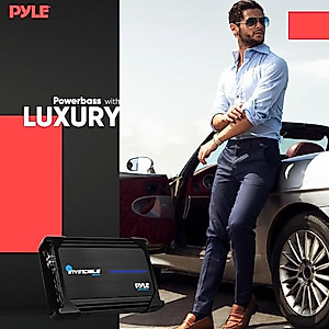 Pyle 9” Class AB Mosfet Amplifier - Invincible Series Monoblock Amp, 1 Channel 2000 Watts Max, Mosfet PWM Power Supply, High-Current Dual Discrete Drive Stages, Advanced Protection Circuitry