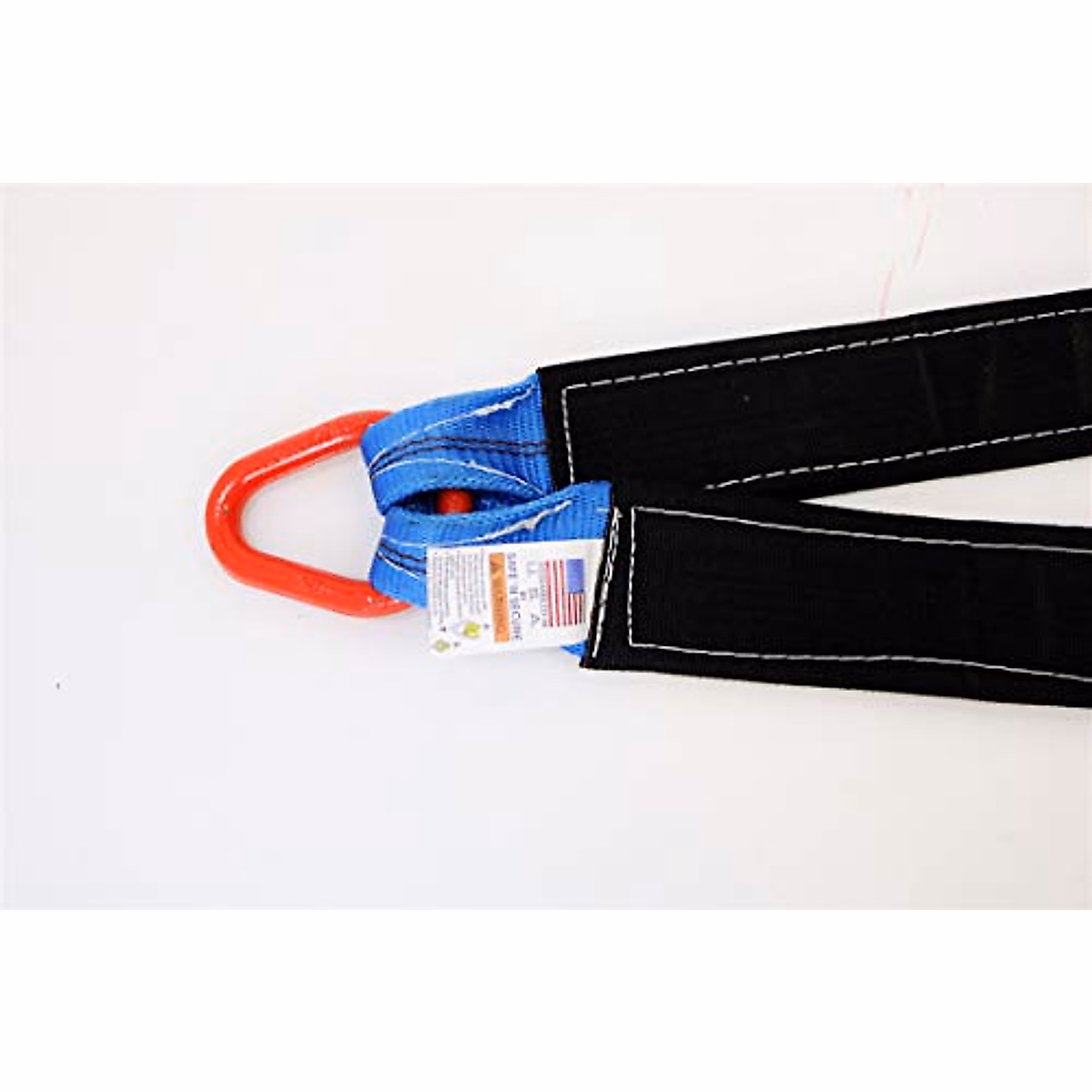 3"x36" V-Bridle Strap with RTJ Frame Cluster Hooks for Towing Blue