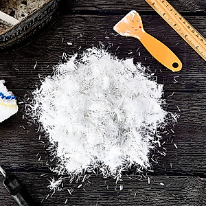 Frienda 8.8 Lb 1/4" Chopped Fiberglass Fibers Strands, E-Glass Fibers for Cement 6 mm, 9 mm Mortar Concrete Reinforcement Anti Seepage Anti Cracking Milled Glass Fiber for Building Wall Garden Floor