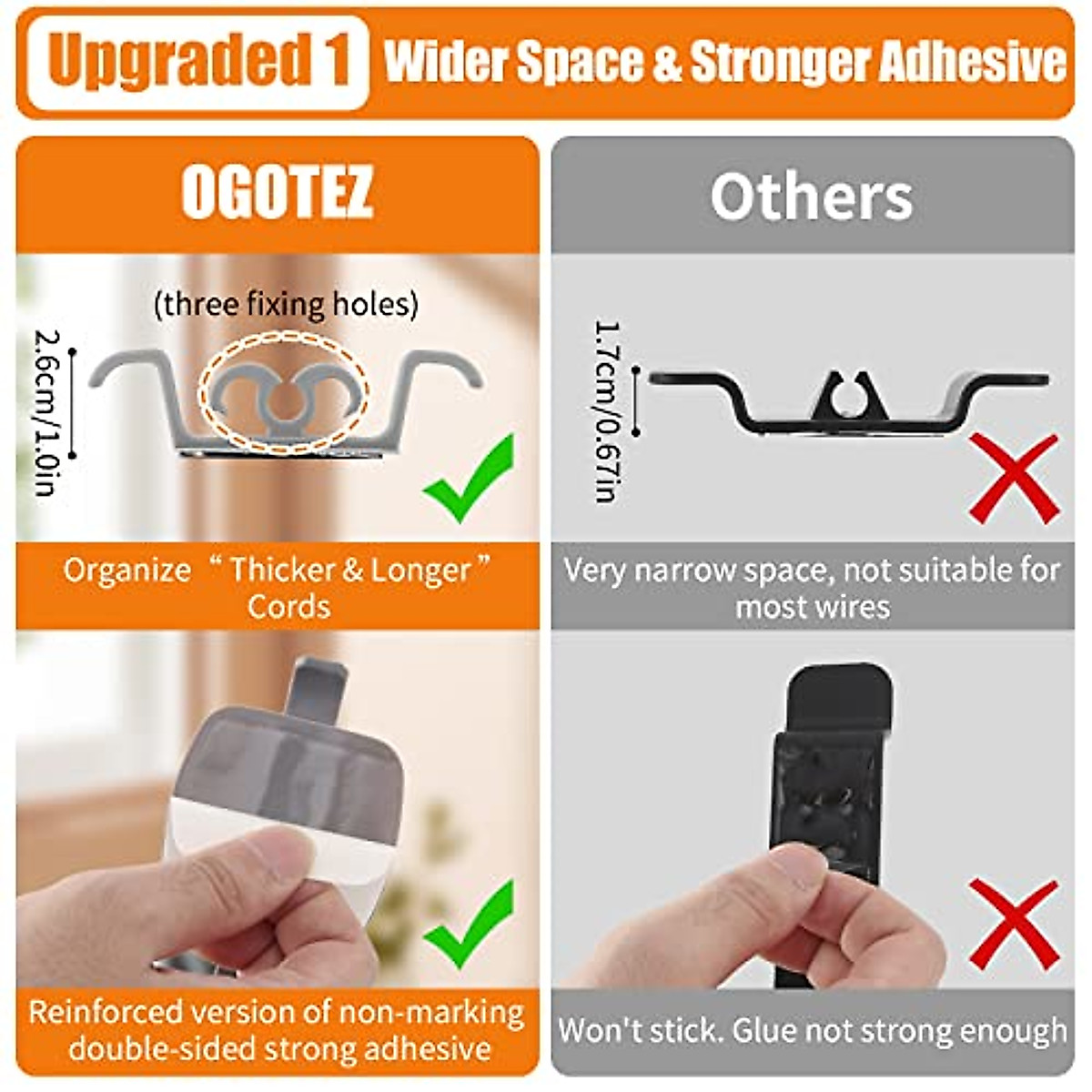 Cord Organizer for Appliances, 10 Pack Upgraded Cord Keeper, Appliance Cord Winder Cord Wrapper Cord Holder Organizer Stick On Mixer, Blender, Coffee-Maker, Toaster, Pressure-Cooker and Air-Fryer