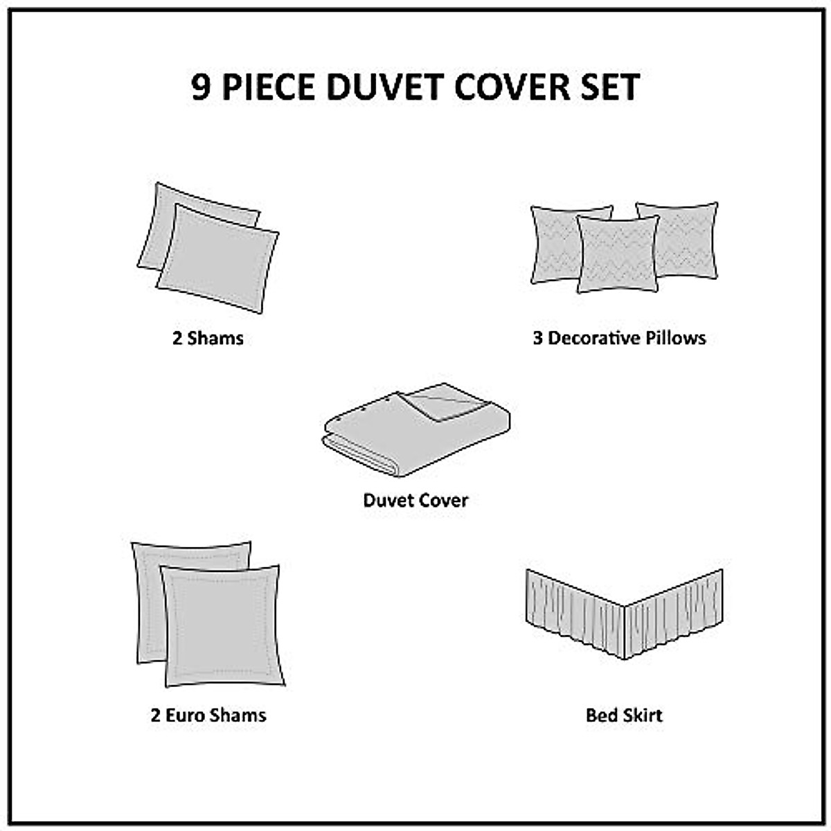 Madison Park Lucy 100% Cotton Reversible Duvet Set Beautiful Floral Pattern, Ruffle Border Design All Season, Breathable Comforter Cover Bedding, Matching Shams, Queen(90"x90"), Red 9 Piece