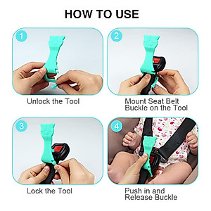 MORLIKE LIVING Unbuckle Release Assistant Tool, Easy Way to Unbuckle, Perfect for School Drop-Offs and Travel to Release Buckle (Black)