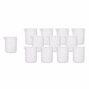 EISCO 12PK Beakers, 500mL - Premium Polypropylene - 10mL Raised Graduations, Tapered Spout