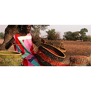 African Market Baskets Bolga Large, Handcrafted in Ghana