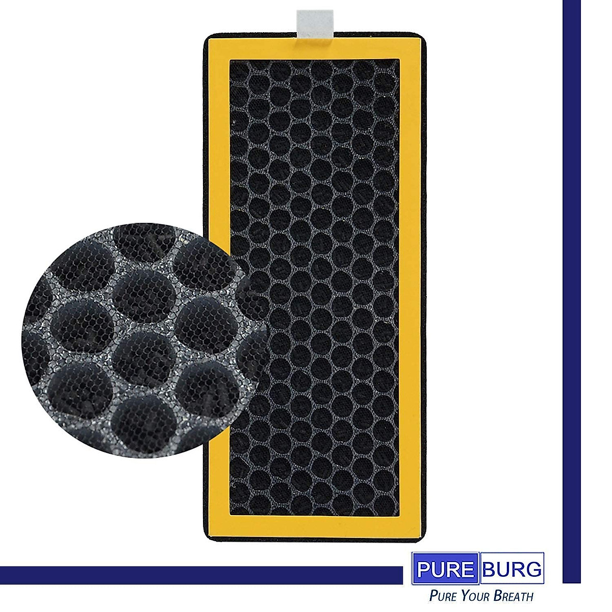 PUREBURG 2-Pack Replacement Filter Set - HEPA Filters + Activated Carbon Odor Filters Compatible with HoMedics TotalClean PetPlus AT-PET01 AT-PET02 Whisper-Quiet Oscillating Tower Air Purifiers