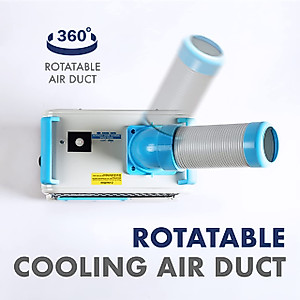 Uninex SAC1800 Indoor/Outdoor KOOLZONE Mobile Spot Cooler, Industrial Grade, Certified, 6,293-BTU 9.55-CER, R410A Refrigerant