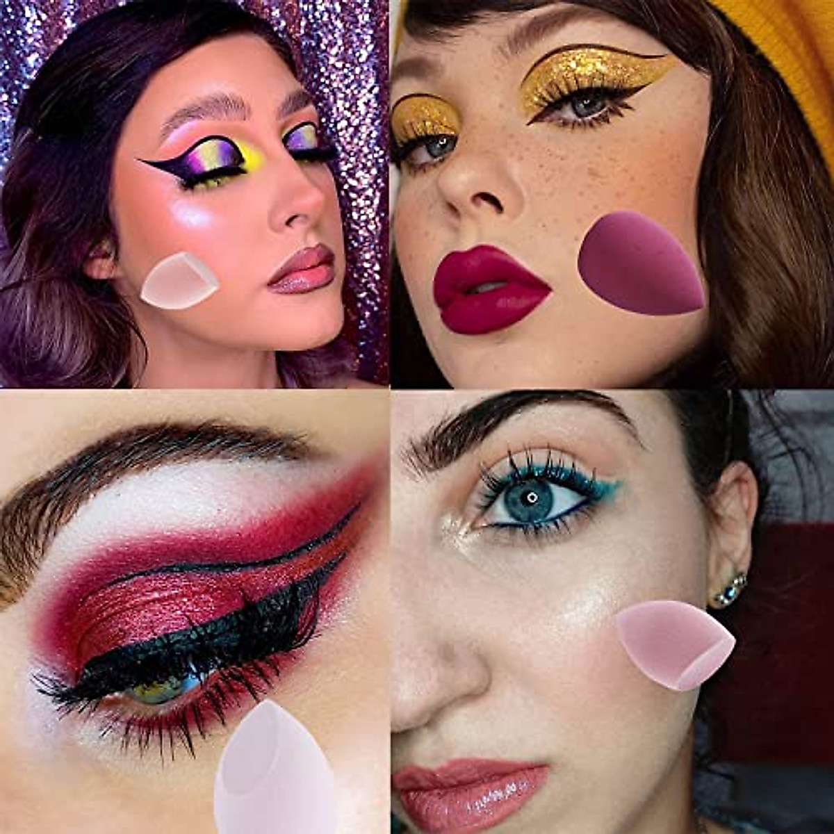 Makeup Sponge 3pcs Makeup Sponges for Foundation Blending Sponges for Makeup Sponge Beauty Blender Sponge Pink Latex Free and Vegan Make up Sponges for Face with a Storage Case (3, Pink)