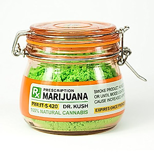 KEEP YOUR HERBS FRESH!!!!-- SUPER HEAVY DUTY 16 Oz Glass Stash Jar with Air Tight Seal- Large (Prescription)