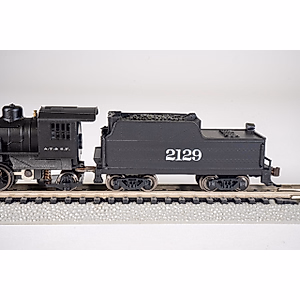 Prairie 2-6-2 Steam Locomotive & Tender - ATSF #2129 - N Scale