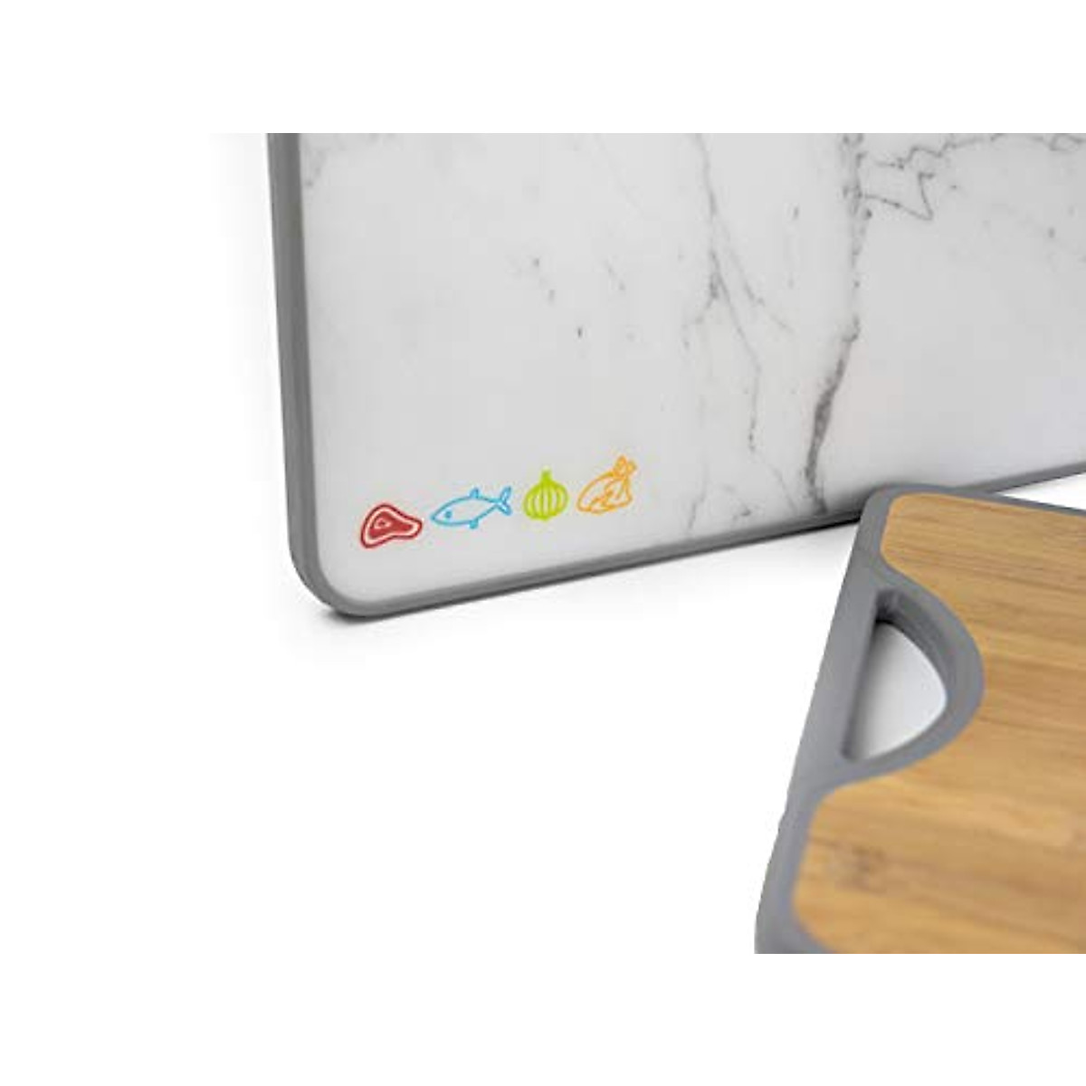 Double-sided Bamboo Poly Cutting Board | No Cross-Contamination | HAND WASH ONLY - Easy to Clean | BPA Free Medium