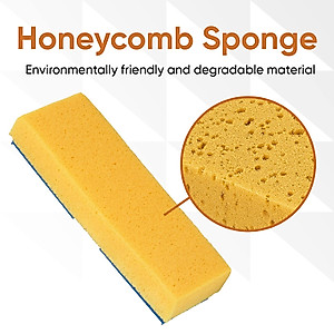 Superio Sponge Mop Head Replacement Butterfly Squeeze Mop Head Refill for Tile, Laminate, Bathroom, Kitchen, Garage Floors Commercial/Industrial (Replacement #1) (Replacement #1 (4))