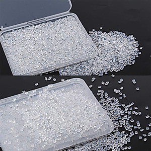 4600Pcs Italian Keratin Glue Granule Pellets Transparent Keration Glue Granule Bead for Hot Fusion Nail/I Tip Hair Extensions