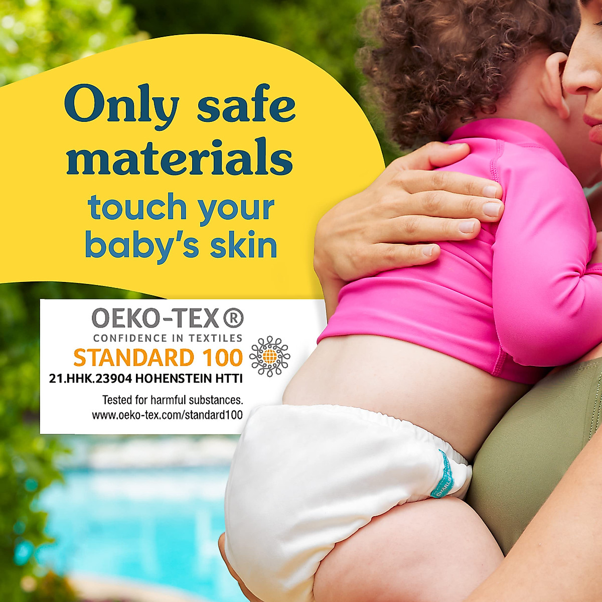 Charlie Banana Baby Reusable and Washable Swim Diaper for Boys or Girls, White, X-Large (Pack of 1)