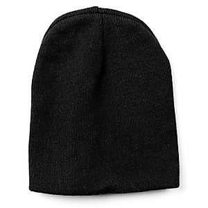 Everything Black 9" Skull Cap Beanie That Will Fit Your Head Perfect Black