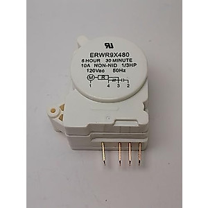 Refrigerator Defrost Timer Control Compatible with GE WR9X480 AP2635477 PS310849