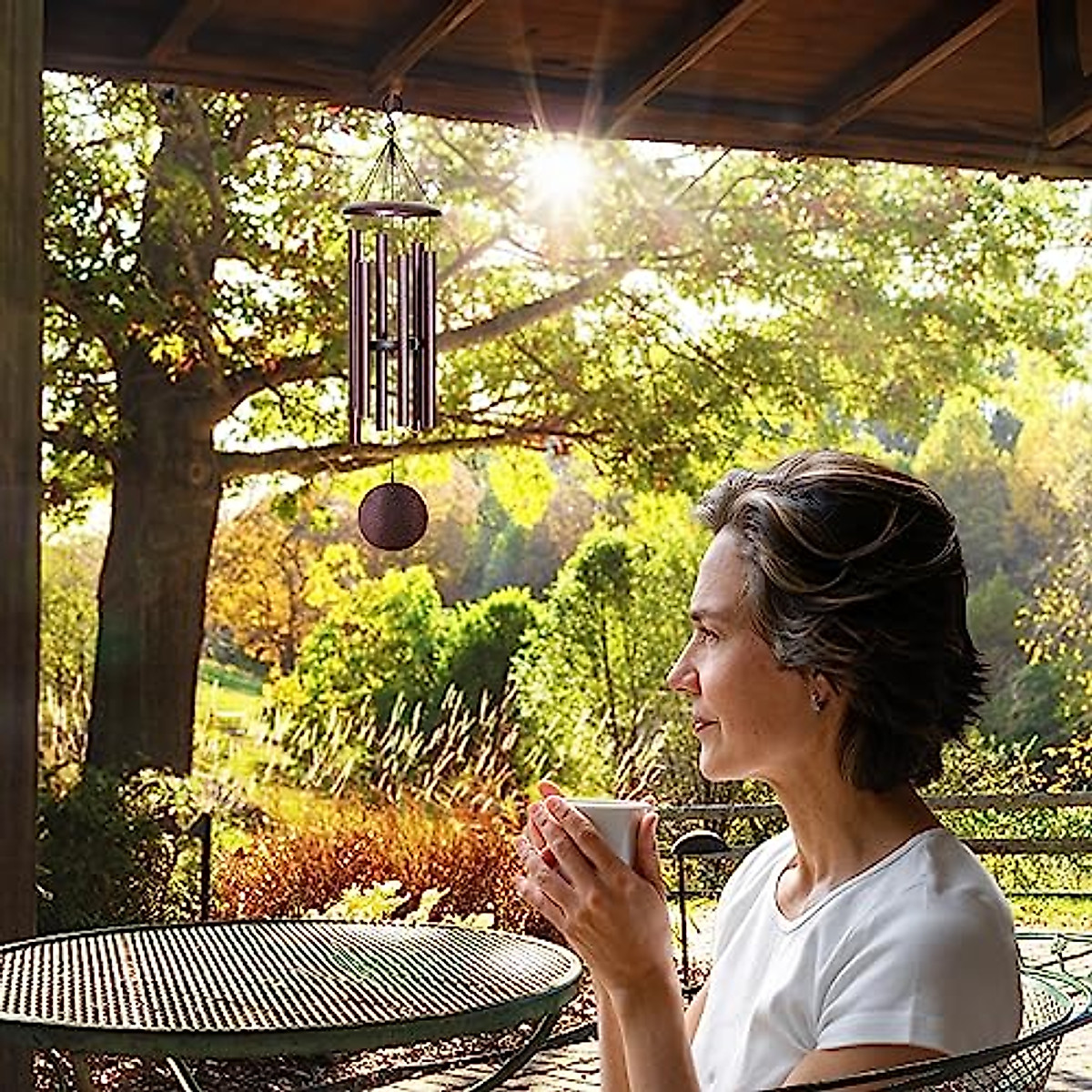 FDOCOI Wind Chimes for Outside Deep Tone,38'' Large Memorial Wind Chimes Outdoor,Sympathy Wind Chimes Gifts for mom/Grandma,Balcony,Garden Décor,Bronze