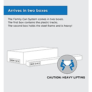 Can Rotation Organizer | Large Canned Food Organizer For Pantry | Black Large Food Rotation System | Harvest | Shelf Reliance (Can Rotation Organizer 109-117 oz (Large))