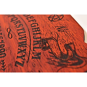 Mini Ouija Board in African Padauk Wood - 8 x 5.5 in, 1/4 Thick - All Natural - Real Plain Wood - Customizable