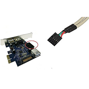 SinLoon （2-Pack Computer Cables & Connectors New 2 Port USB 2.0 Motherboard Rear Panel Expansion Bracket to IDC 9 Pin Motherboard USB Cable Host Adapter