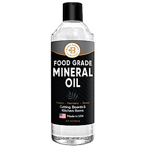 Mineral Oil for Cutting Board - 8oz Food Grade Mineral Oil, Butcher Block Oil to Maintain Wood Cutting Board Conditioner, Protects and Restores Wood, Bamboo, and Teak Cutting Boards and Utensils