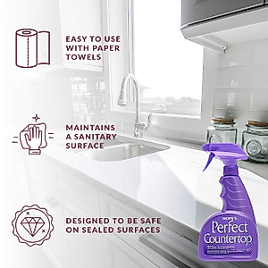 HOPE'S Perfect Countertop Cleaner and Polish 22-Ounce, Streak-Free Multi-Surface Cleaning Spray, Safe on Stone, Laminate, CORIAN, Granite, Quartz, Marble, Pack of 2