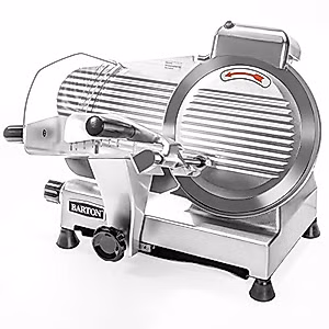 Barton Commercial Meat Slicer w/10" Blade Semi-Auto Stainless Steel Electric Food Cutter Machine Home Cheese Bread Deli Vegetable Potato