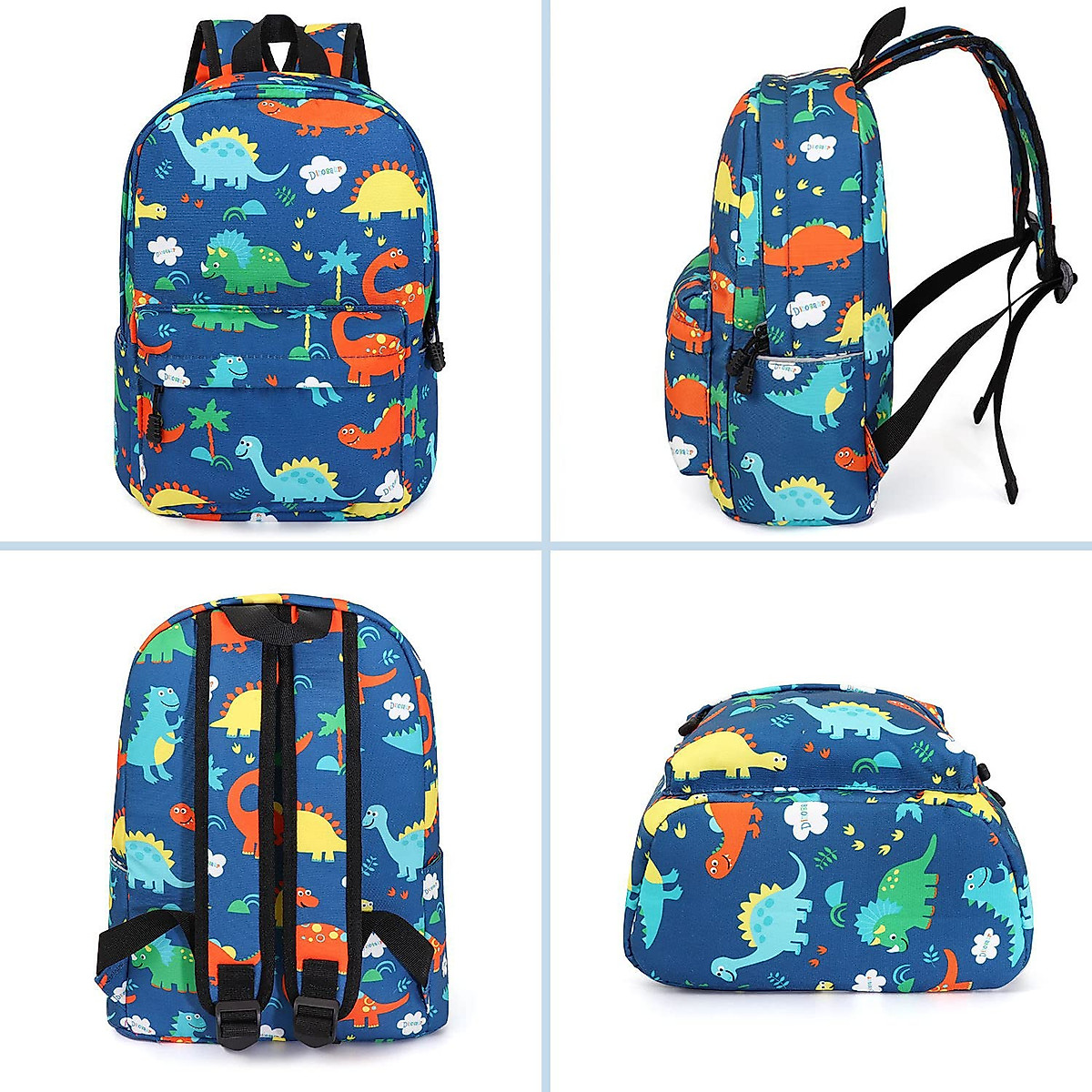 Cosyres Kids Toddler Dinosaur Backpack for Boys Girls Nursery Rucksack School Book Bag Preschool Kindergarten Blue (Size:Medium)