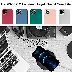 peafowl iPhone 12 Pro Max Case Compatible with iPhone 12 Pro Max Matte Silicone Gel Cover with Full Body Protection Anti-Scratch Shockproof Case Classic Black 6.7 inch