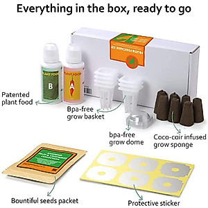 Assorted Fruit & Vegetables Seed Pod Kit Compatible with Hydroponics Garden, 7-pods (350 Seeds+, Wild Strawberries, Radishes, Dwarf Peas, Peppers, Carrots, Beet Roots, Cucumbers）